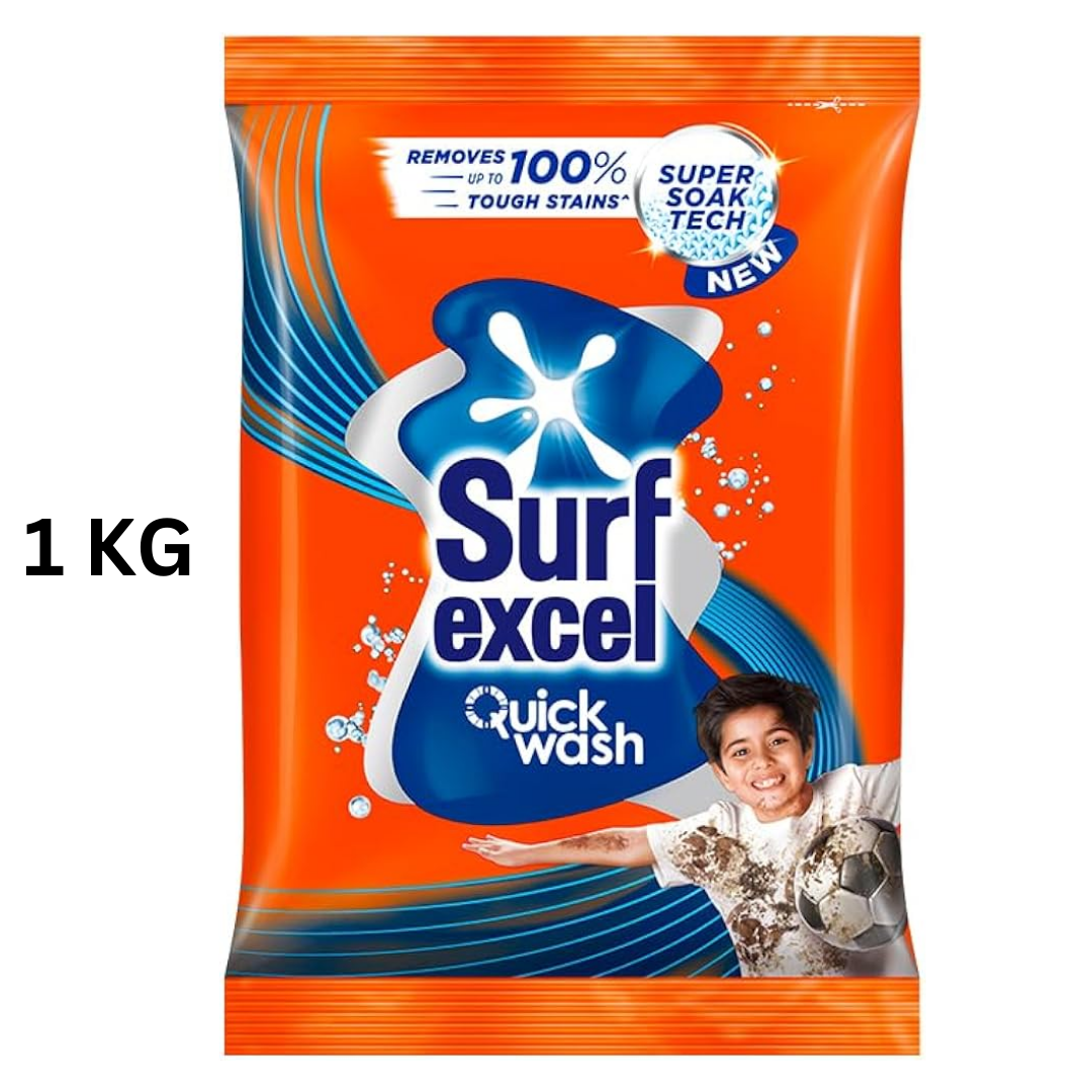 SURF EXCEL QUICK WASH DETERGENT POWDER 1KG – P Mart